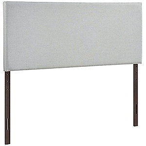 Modway Region Linen Fabric Upholstered Queen Headboard in Gray