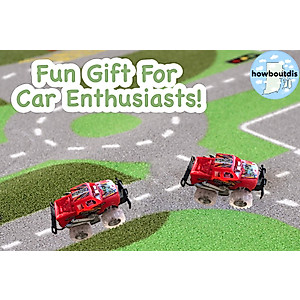 HOWBOUTDIS (1) Light Up Monster Truck with Flashing LED Tires & Push N Go Friction for Easy Motion - Great Birthday Gift for Boys or Girls Ages 3+ - Ideal Party Favor or Carnival Prize