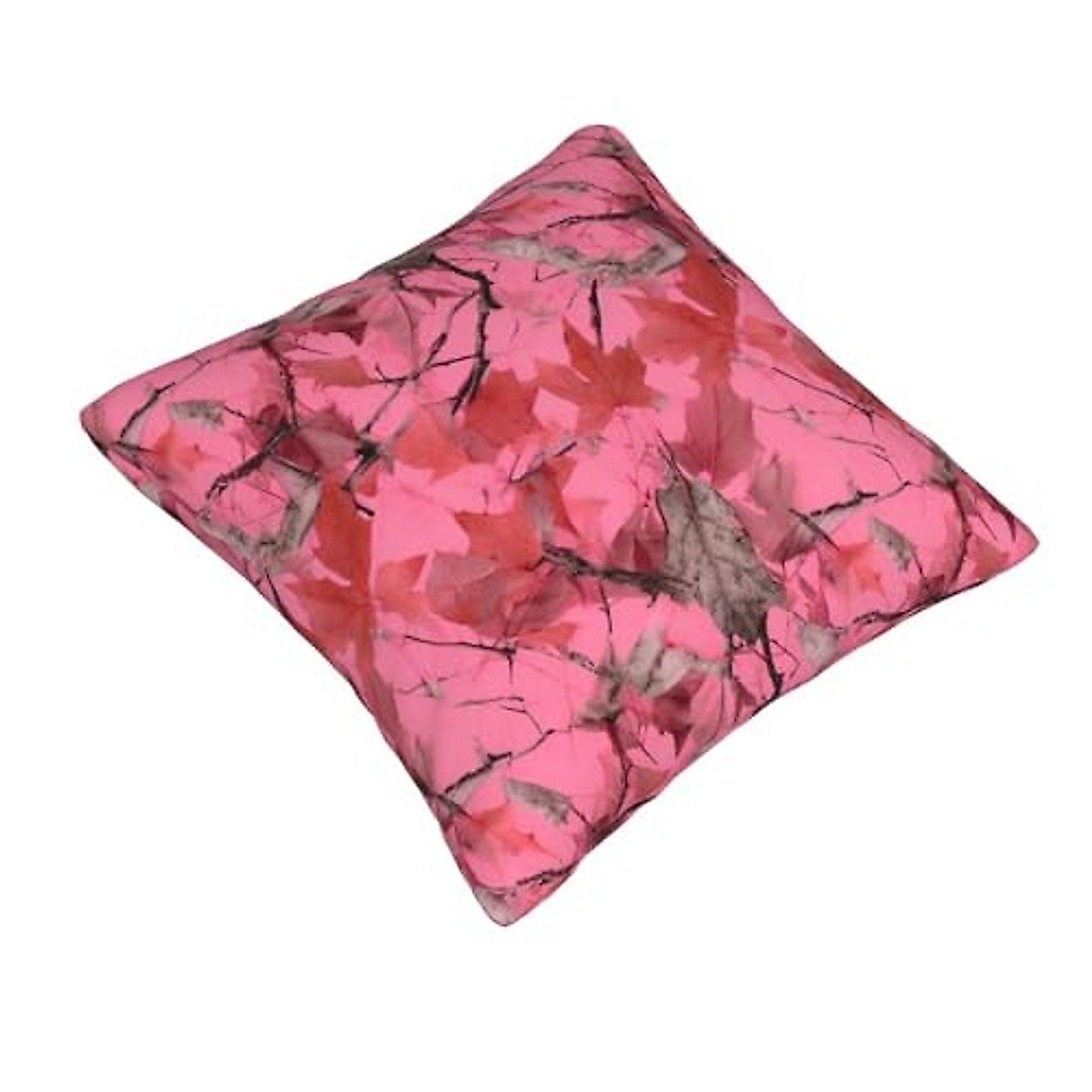 RLDOBOFE Pink Leaves Camo Printed Pillow Covers Soft Throw Pillow Covers Cushion Pillow Covers Square Pillowcases Decorative Cushion Case for Sofa Couch