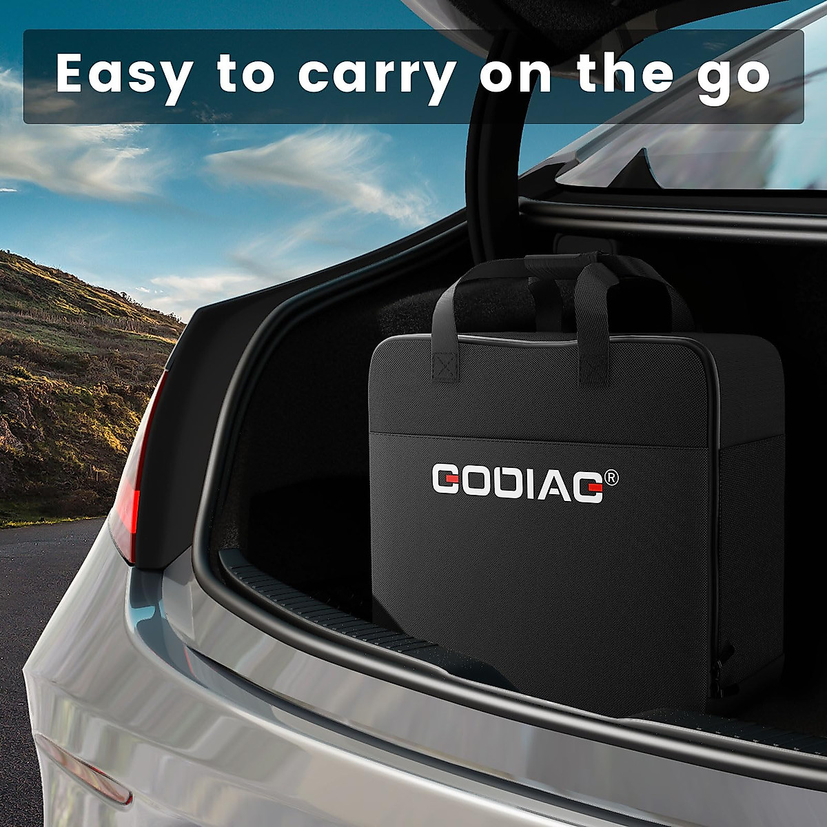 GODIAG Level 1+2 EV Charger - ETL Certified, 16Amp, 110V-240V, 20ft Cable, Portable Electric Car Charger for J1772 EVs with NEMA 6-20 & NEMA 5-15 Plug