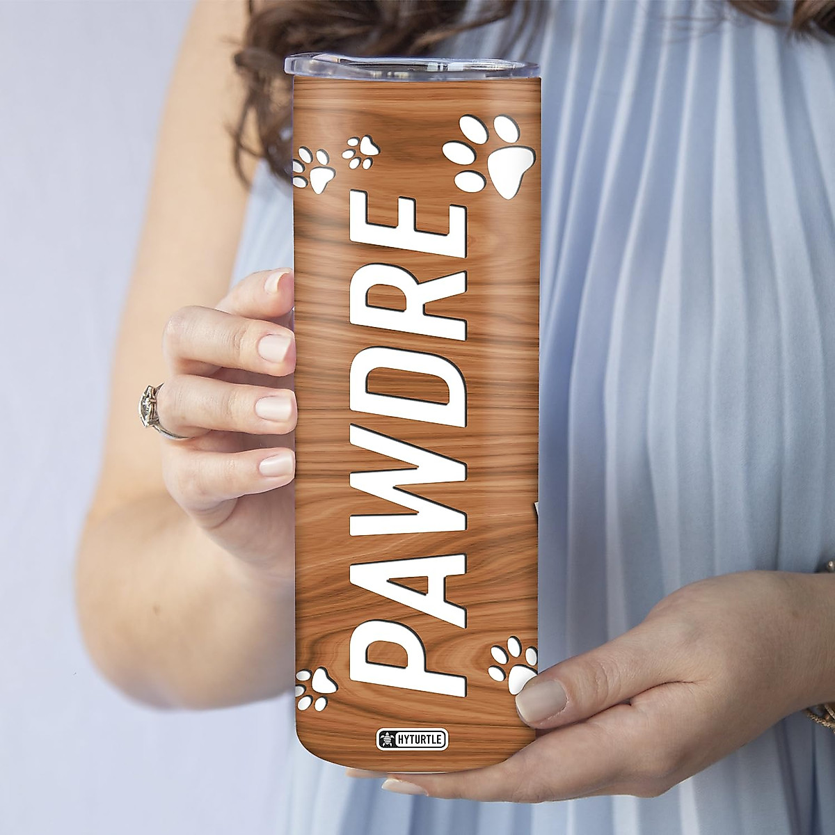 Hyturtle Personalized Picture Dog Dad Tumbler Gifts for Dog Lovers, Father's Day Cup Gifts For Men, Birthday Gift for Dogs Dad, Dogs Lover, Pawdre Custom Photo 20oz Stainless Steel Skinny Tumbler