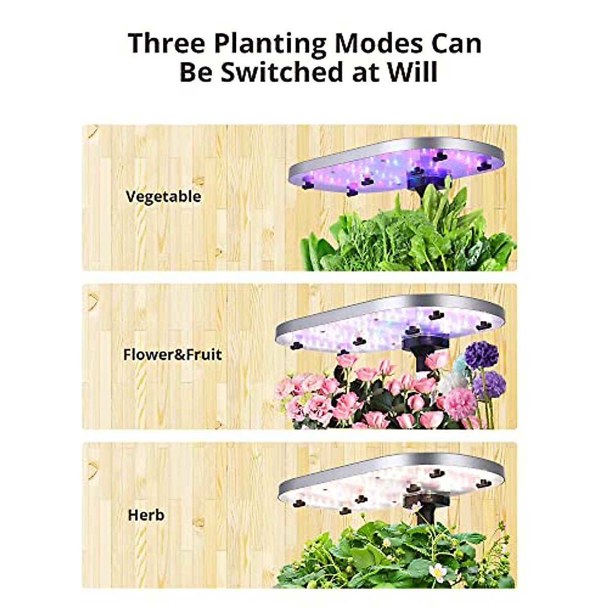 WiFi 12 Pods Hydroponics Growing System with APP Controlled, JustSmart Indoor Garden Up to 30" with 48W 120 LED Grow Light, Silent Pump System, Automatic Timer for Home Kitchen Gardening, GS1 Max