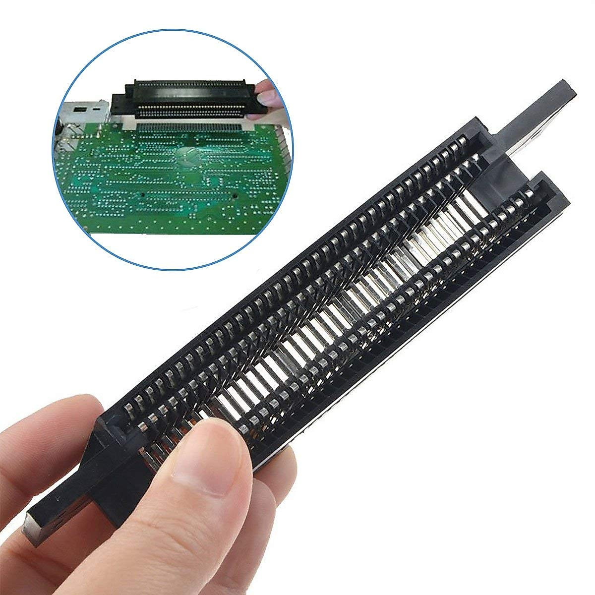 EEEKit 72 Pin NES Connector Replacement, NES Cartridge Slot with 3.8mm Screwdriver Bit Open Tool for NES 8 Bit System