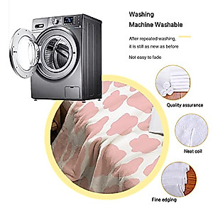 MAZACUIR Pink Cow Print Blanket Cow Blanket,Pink Throw Blanket Cow Print Throw Blankets ,Cow Throw Blanket, Cow Blanket for Adults cowprint Blanket -60X80 IN-01