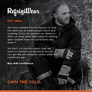 RefrigiWear Men's Insulated Quilted Zip-Up Sweatshirt with Hood, X-Large, High Visibility Lime