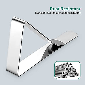 12 Pack Tablecloth Clips - Heavy Duty Picnic Table Clips, Stainless Steel Table Cloth Cover Clamps, Table Cloth Holders Ideal for Restaurant Picnics Marquees Weddings Graduation Party