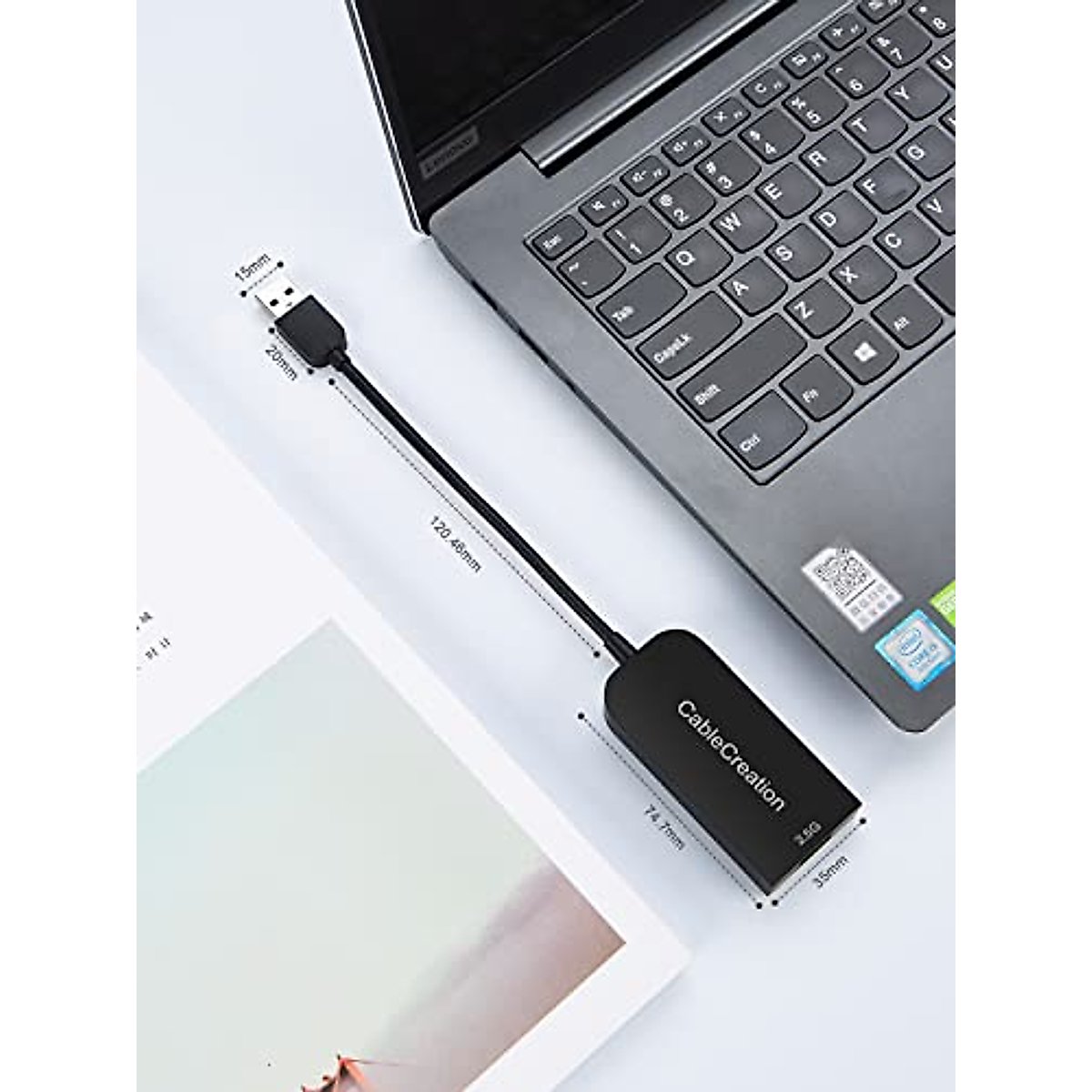 CableCreation 2.5G Ethernet to USB Adapter, USB 3.0 Gigabit LAN Dongle,Wired Network to USB Convertor, Latest Internet rj45 to USB Adapter, for MacBook Windows 10,8.1, macOS X 10.6-10.15, Black