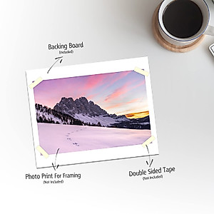 Golden State Art, 12x16 Picture Mat Matte Backerboards for Framing. Pack Contains 50 Backing Boards (White, 50 Pack)