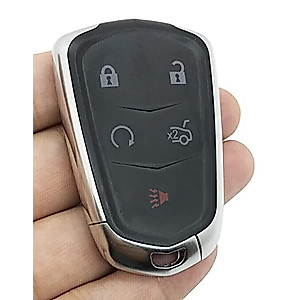 vurbemes Replacement Key Fob Cover Case fit for Cadillac SRX XT4 ATS CTS XTS Keyless Entry Key Fob HYQ2AB, HYQ2EB