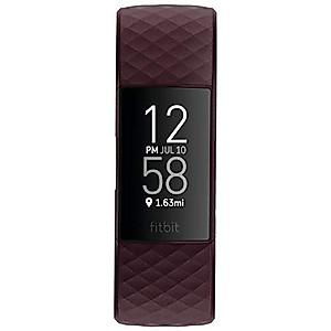 Fitbit Charge 4 Fitness Tracker, Rosewood/Rosewood