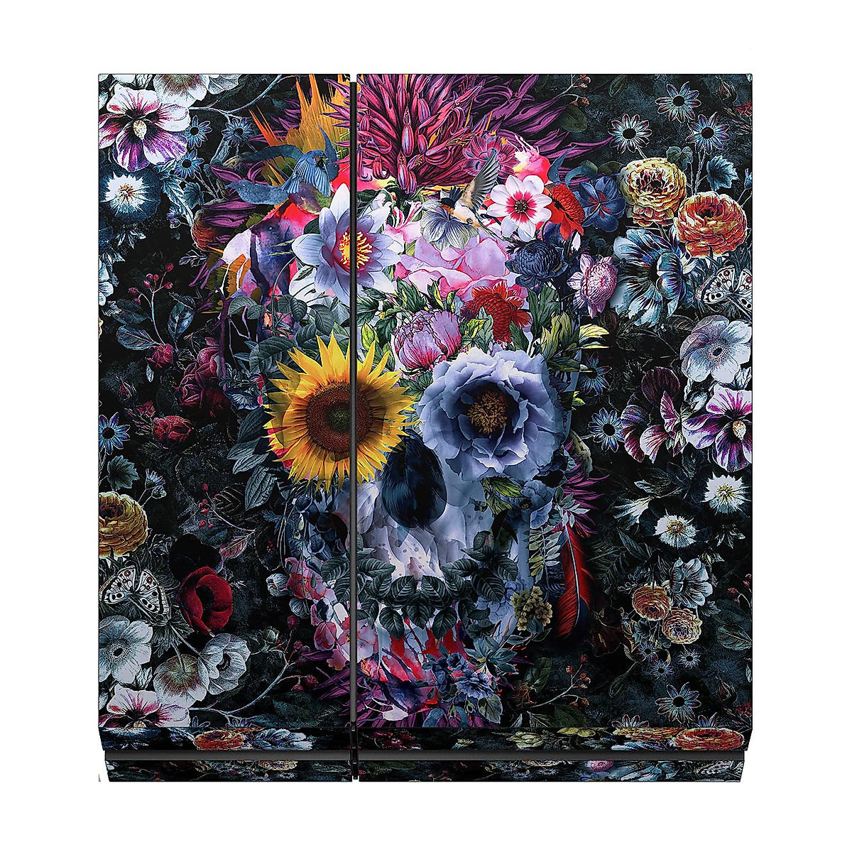 Head Case Designs Officially Licensed Riza Peker Skull Art Mix Vinyl Sticker Gaming Skin Decal Cover Compatible With Sony PlayStation 4 PS4 Console and DualShock 4 Controller Bundle