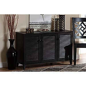 Baxton Studio Warren Shoe-Storage Cabinet, Espresso