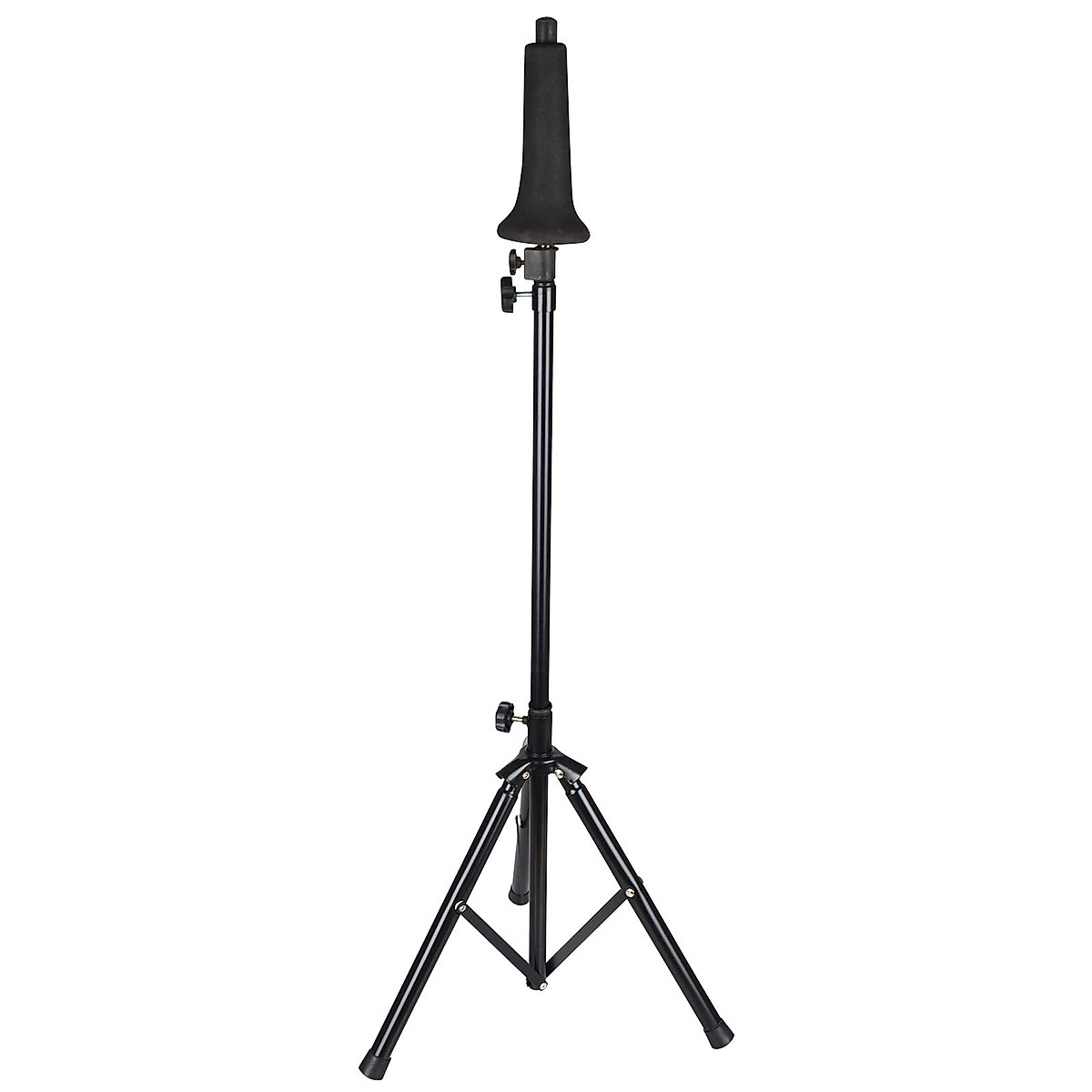 Trombone Stand Portable with Cushioned Bell Mount, Black Finish Height Adjustable 40.94-57.5inch