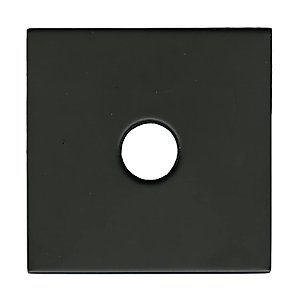 Corla Modern 3.5” Square Shower Arm Flange | Universal Extra Large Replacement Escutcheon Cover Plate (Matte Black)
