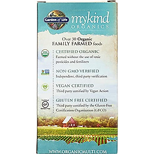 Garden Of Life Organic Mykind Men's 40 Multi, 72 CT