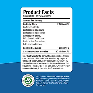 Dog Probiotics, Honey Chicken Flavor, 120 Soft Chews for Digestive & Gut Health, Immune Support Supplement, Gas Relief, Anti-Diarrhea, Helps with Allergies, Upset Stomachs, Yeast and Itchy Skin