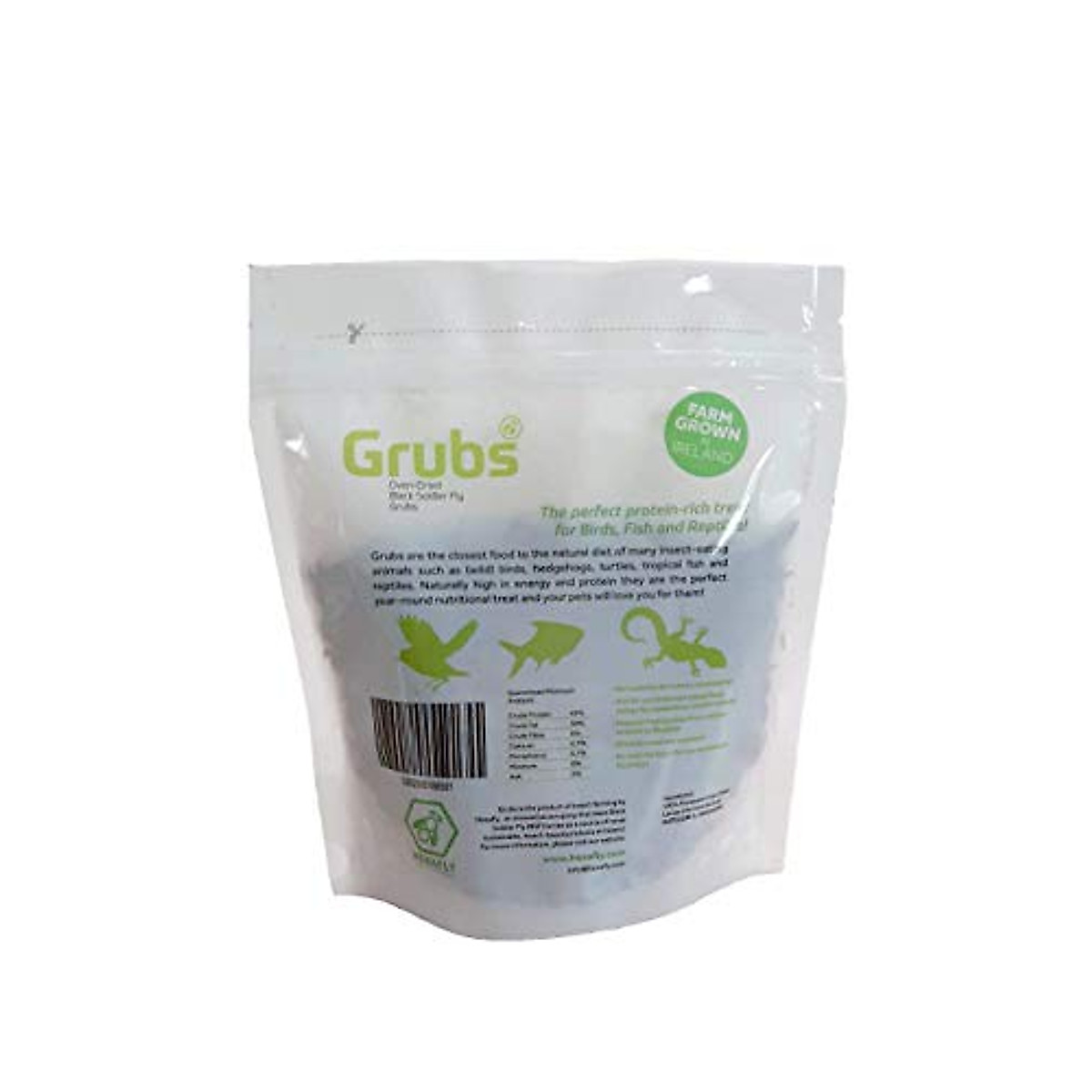 Hexafly Wild Bird Feed (100g Pack) - Dried Calci Worms or Chubby Worms from Black Soldier Fly Larvae