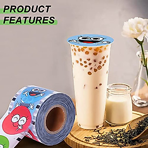 JIAWANSHUN Cup Sealer Film 90-105mm (3.55"- 4") for Boba Milk Tea Cup Sealing Film
