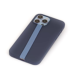 TFY Security Elastic Phone Strap, Universal Slim Hand Finger Grip, Non-Slip Cell Phone Holder, fit Most Smartphones Case - 2 Pieces (Blue)