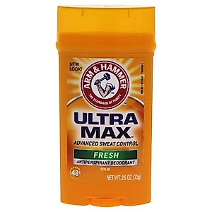 Arm & Hammer Ultra Max Invisible Solid Antiperspirant Deodorant, Fresh, 2.6 Oz