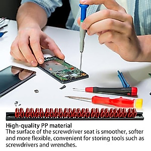 Huvqianu Heavy-Duty Screwdriver Rack, Screwdriver Wall Mount, Efficient Tool Organization, Tool Organizer, Screwdriver Display Rack, Easy Access Tool Storage, Compact Screwdriver Organizer