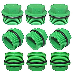 30 Pieces Male Threaded PPR End Cap Plugs Garden Irrigation Pipe Fittings Water Tubing Stopper for Preventing Leakage Clogging (3/4 inch)