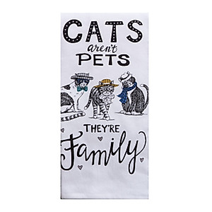 Kay Dee Designs Cats aren't Pets They're Family Terry Kitchen Dish Towel