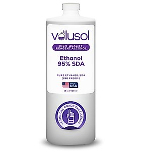 Volu-Sol Denatured Ethanol SDA 95% (190 Proof) for Lab & Industrial Use - Pure Alcohol Cleaning & Rubbing Solution, Trusted by Healthcare & Veterinary, for External Use Only - 500 mL/16 oz