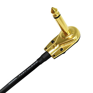 WORLDS BEST CABLES 6 Units - 6 Inch -Pedal, Effects, Patch, instrument cable CUSTOM MADE made using Mogami 2319 wire and Eminence Gold Plated ¼ inch (6.35mm) R/A Pancake type Connectors