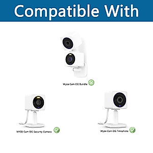 HOLACA Silicone Skin for Wyze Cam OG/OG Telephoto - Come with Quick Wall Mount Bracket - Anti-Scratch Protective Cover - Extra Protect Wyze Camera (Black, 1pack)