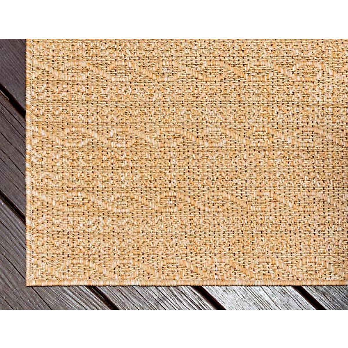 Unique Loom Modern Collection Distressed, Stripes, Helix, Vintage, Indoor and Outdoor Area Rug, 2 ft 2 in x 3 ft, Light Brown/Beige