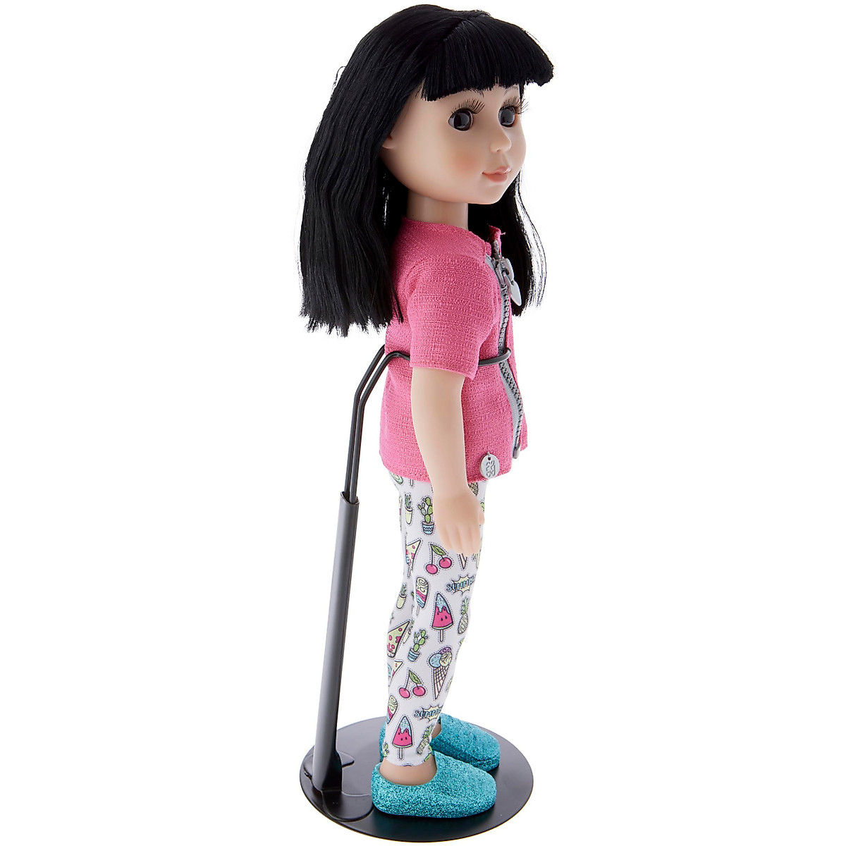 Plymor DSP-70B Black Adjustable Doll Stand, fits 12, 13, 14, 15, 16, and 17 inch Dolls or Action Figures, Waist is 2.25 to 2.75 inches Wide, 6 to 8 inches Around
