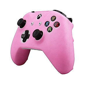 RALAN Glitter Controller Skin for Xbox One, Anti-Slip Silicone Controller Cover Protector Compatible for Xbox 1 Wireless/Wired Gamepad Joystick with 4 Thumb Grips Caps and Black Pro Thumb Grip x 8