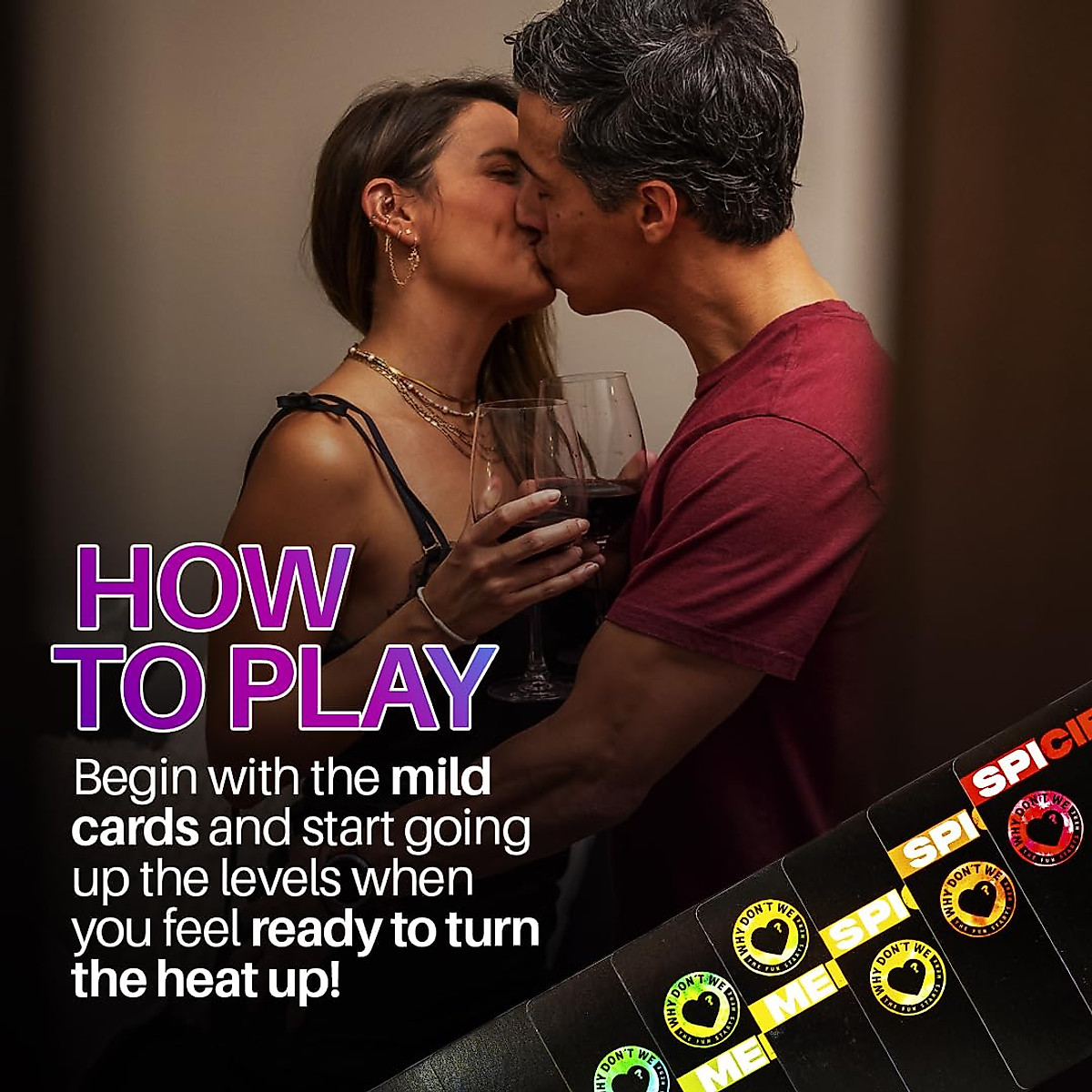 Spice IT UP by Why Don’t We. Spicy Couples Games for Adults with 150 Cards with Conversations, Spicy Dares & More - Best Date Night Games for Couples - Romantic Adult Couple Games