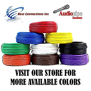 Best Connections Audiopipe Copper Clad Stranded Car Audio Primary Remote Wire (14 Gauge 50', Purple)