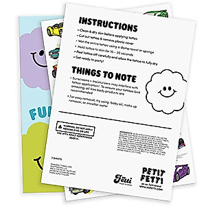 xo, Fetti Cars Glow in Dark Temporary Tattoos for Kids - 42 pcs | Monster Truck Birthday Party Supplies, Race Car Favors Decorations