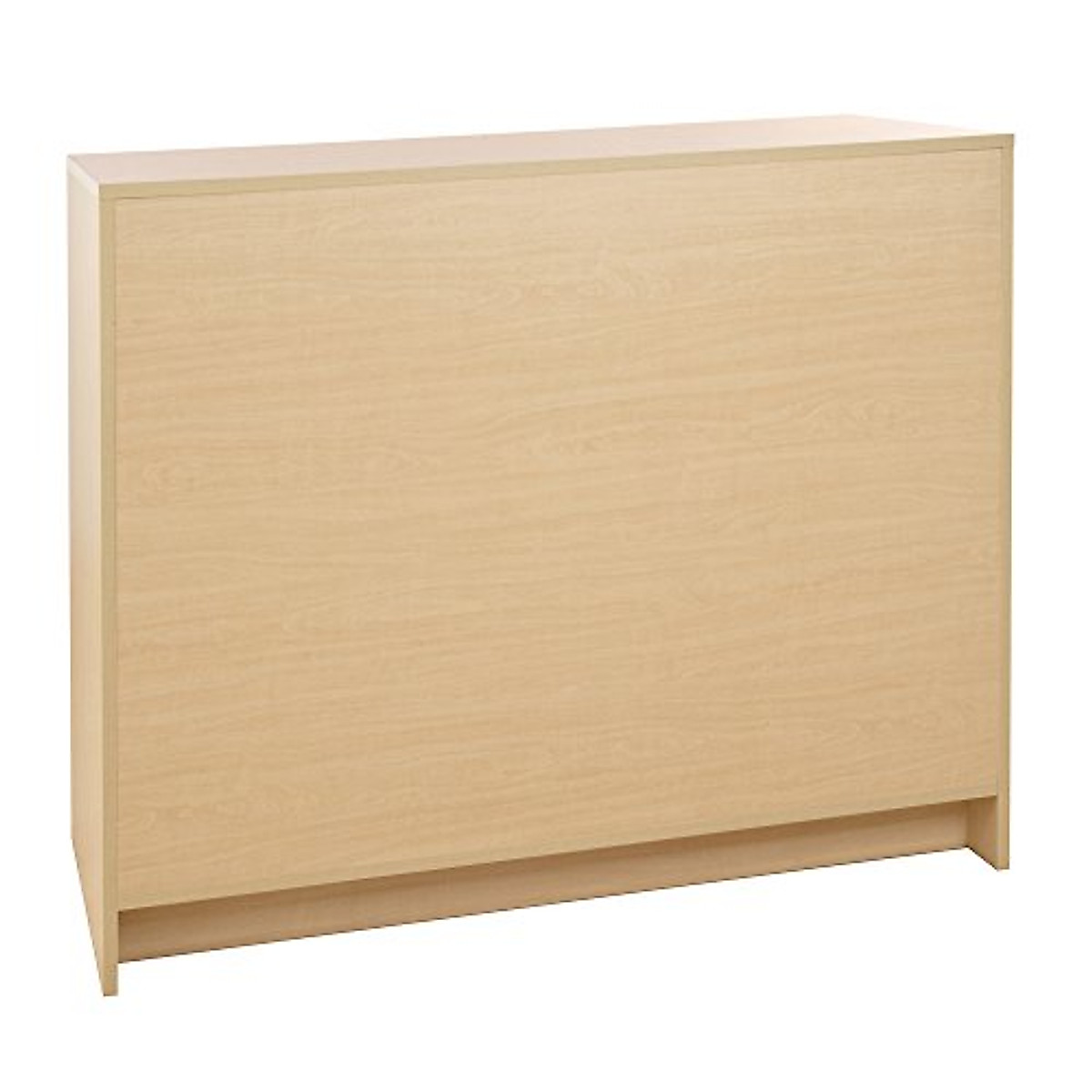 Only Hangers Cash Register Stand with 3 Height-Adjustable Shelves- 48" Black Melamine Checkout Counter - Available in Black and Maple. Available in 48" Wide and 72" Wide. (48" Wide, Maple)