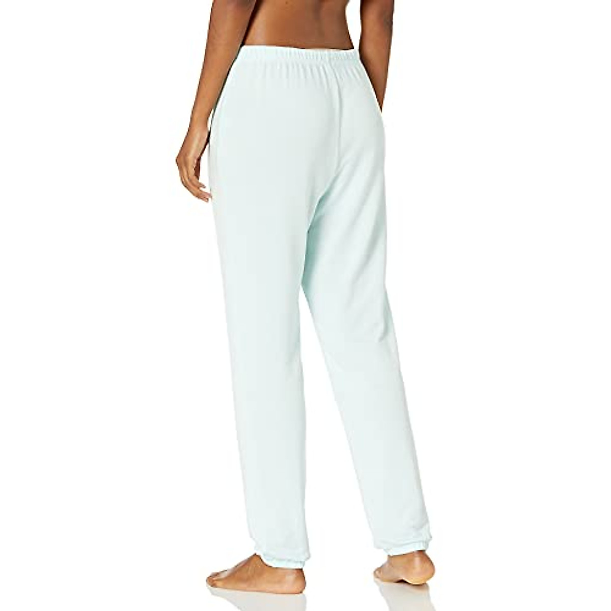 Amazon Essentials Women's Pajama Jogger - Lightweight Lounge Terry, Plus Size, Aqua Blue, Large