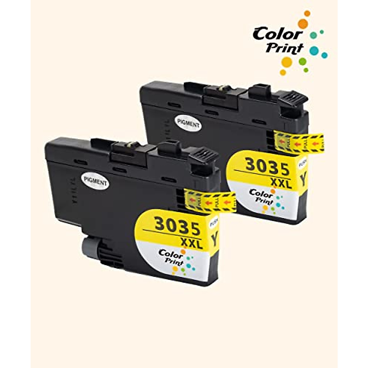 LC3035XXL ColorPrint Compatible Ink Cartridge Replacement for Brother LC3035 LC3033 LC-3035 XXL LC3033XXL Work with MFC-J995DW MFC-J995DWXL MFC-J815DW MFC-J805DWXL MFC-J805DW Printer (2-Pack,Yellow)