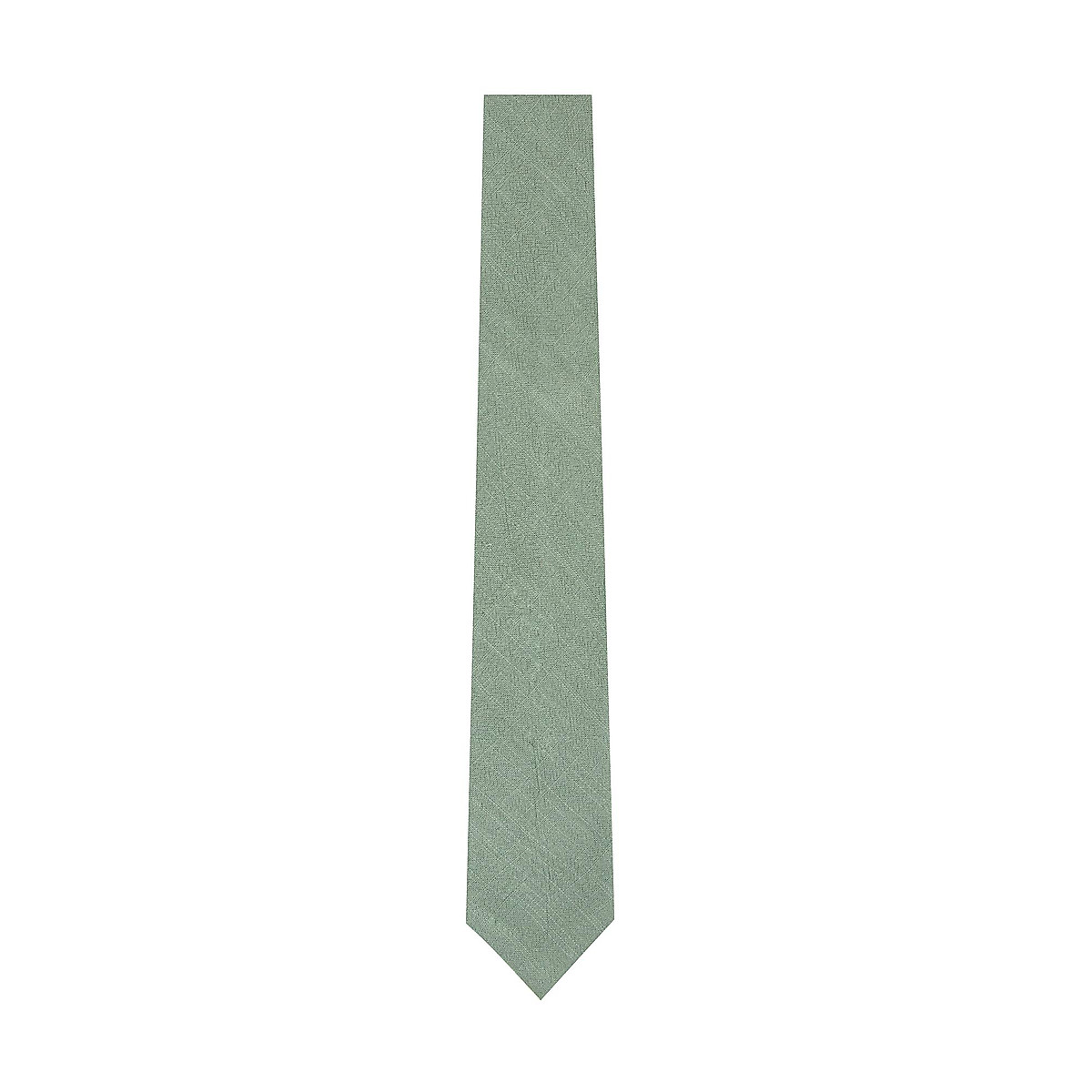 Spring Notion Men's Linen Blend Necktie and Pocket Square Handkerchief Hanky Set Sage