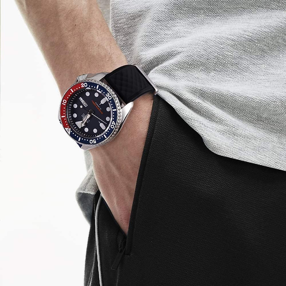 Ritche Christmas Gift 22mm Silicone Watch Band Compatible with Samsung Galaxy Watch 3 (45mm) Samsung Gear S3 Classic Watch Quick Release Rubber Watch Bands for Men Women, White Elephant Gifts, Stocking Stuffers for Men