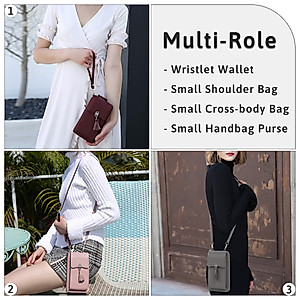 Pearl Angeli Small Crossbody Phone Bag RFID Cell Phone Purse Wristlet Credit Card Wallet Shoulder Bag Travel Royalblue