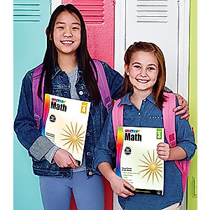 Spectrum 4th Grade Math Workbooks, Ages 9 to 10, 4th Grade Math, Multiplication, Division, Fractions, Decimals, Algebra, Measurement Conversions, and Geometry Workbook - 160 Pages