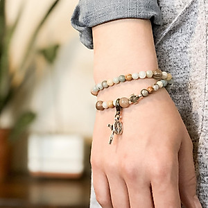 Ohtomber Bracelet String Elastic Cord - 2 Rolls 1MM Stretchy String for Bracelet Making, Rainbow Elastic Bracelets String Thread for Clay Beads, Bracelets, Jewelry Making, Necklaces, Sewing and Crafts