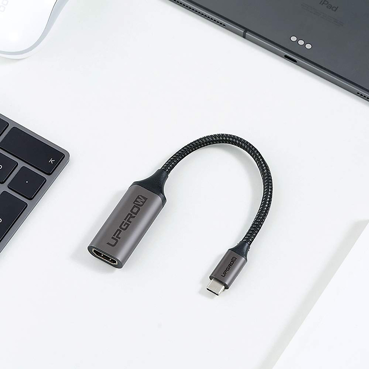 Upgrow USB C to HDMI Adapter 4K@60Hz Cable Type C to HDMI Adapter [Thunderbolt 3 Compatible],for MacBook Pro, Air, iPad Pro, Pixelbook, XPS, Galaxy, and More