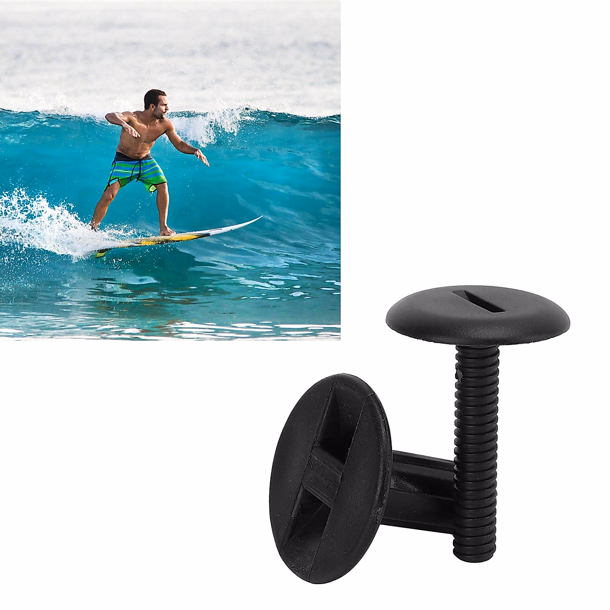 EVTSCAN Surf Board Leash Leg Rope Plug - Surfing Screw Leg Rope Plug Safety Foot Buckle Surfboard Accessory