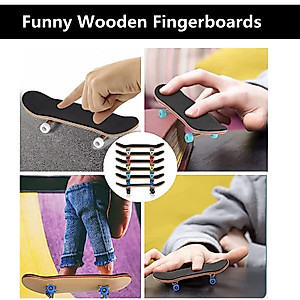 fuwinkr Complete Fingerboard, 5 Layered Maple Wood Professional Mini Fingerboards Toy Wooden Fingerboard with Upgraded Components Reduce Pressure Gifts for Kids 3.78 x 1.1 inch (White)