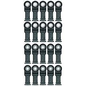 Bosch Starlock Carbide Oscillating Tool Blades for Cutting Wood, Wood with Nails, Drywall and Plastics; 10-Pack and Multitool Blades for Hard Wood, Laminate, 10-Pack, Bundle (20-Pieces)
