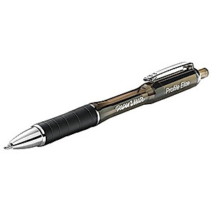 Paper Mate Profile Elite Retractable Ballpoint Pens, Bold Point (1.4mm), Black, 12 Count
