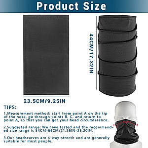 Dapaser 8 Pack Neck Gaiter Balaclava Gator Face Mask UV Protection Breathable Face Bandanas Neck Cover for Men Women